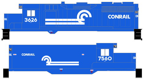 Conrail Diesel Locomotive White - Decal - Choose Scale – K4 Decals ...