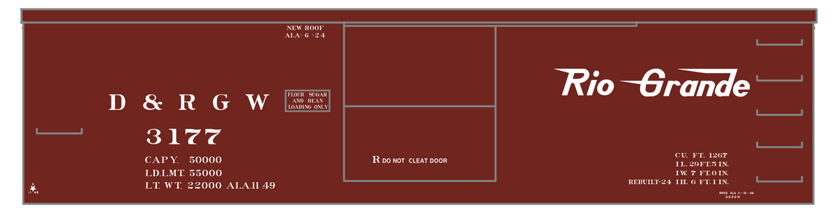 Rio Grande 30 Ft Narrow Gauge Boxcar White - Decal - Choose Scale – K4 ...