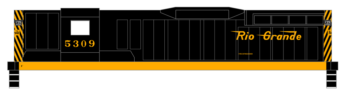 Rio Grande Hood Diesel Orange Small Letter - Decal - Choose Scale – K4 ...