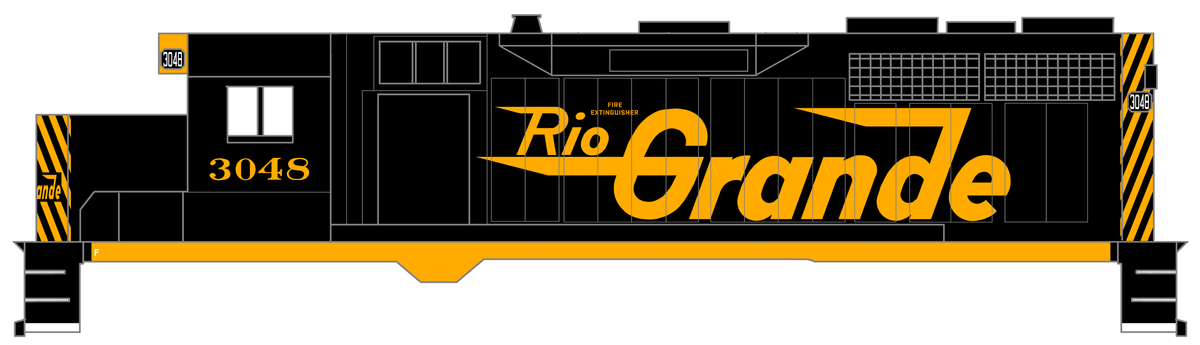 Rio Grande Hood Diesel Orange Large Letter - Decal - Choose Scale – K4 ...