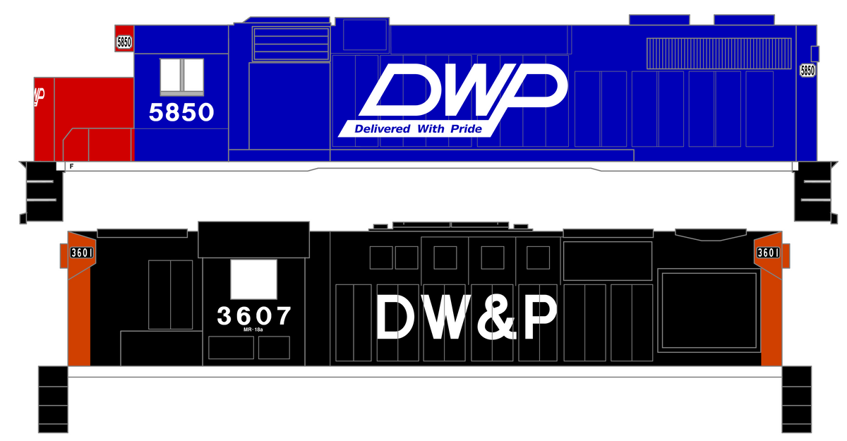 Duluth Winnipeg and Pacific Diesel Locomotive White - Decal - Choose S ...