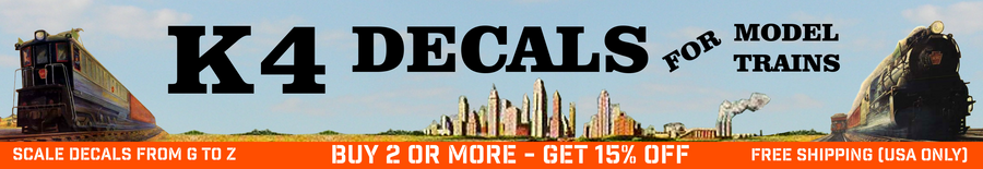 Letter Decals – Page 2 – K4 Decals – Model Train Decals
