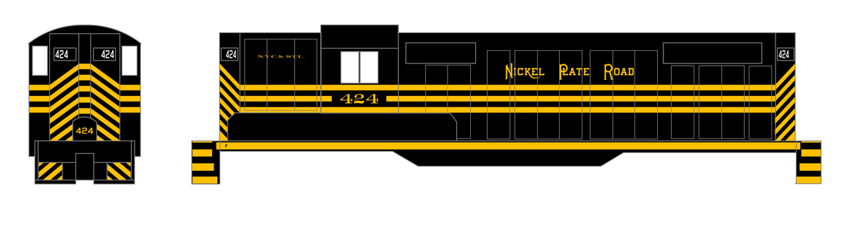 Nickel Plate Road EMD Diesel Locomotive Yellow - Decal - Choose Scale ...