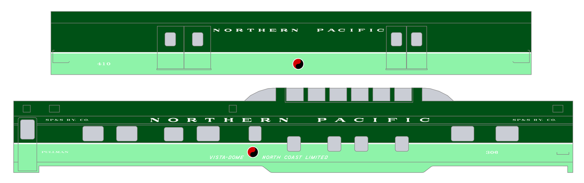 Northern Pacific Passenger Car White - Decal - Choose Scale – K4 Decals ...