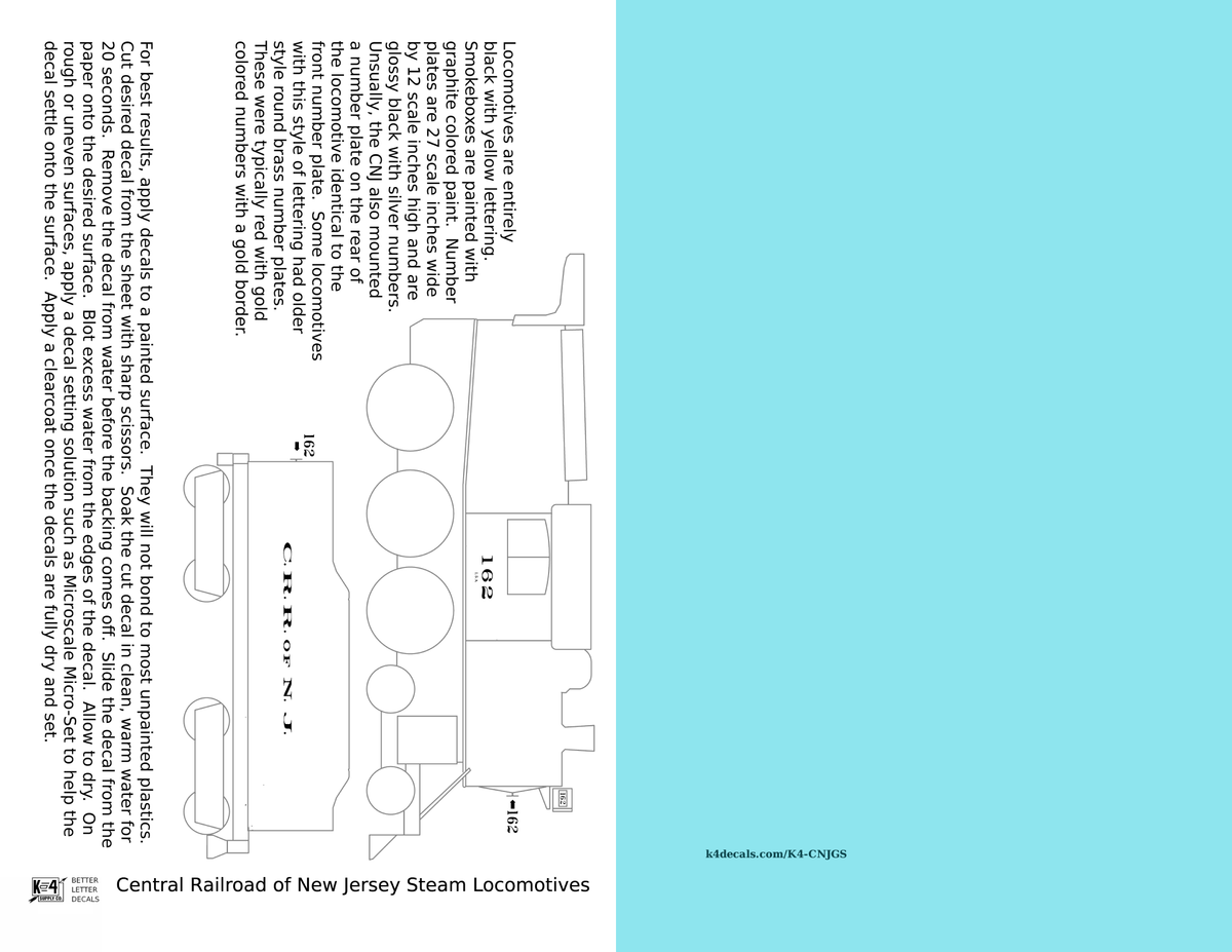 Central Of New Jersey Steam Locomotive Dulux Yellow C.R.R. Of N.J. - D ...