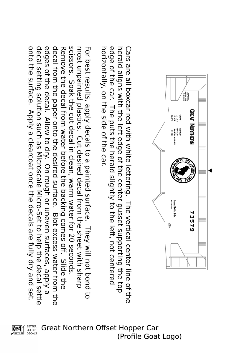 Great Northern Offset Twin Hopper White and Black Glacier National Par ...