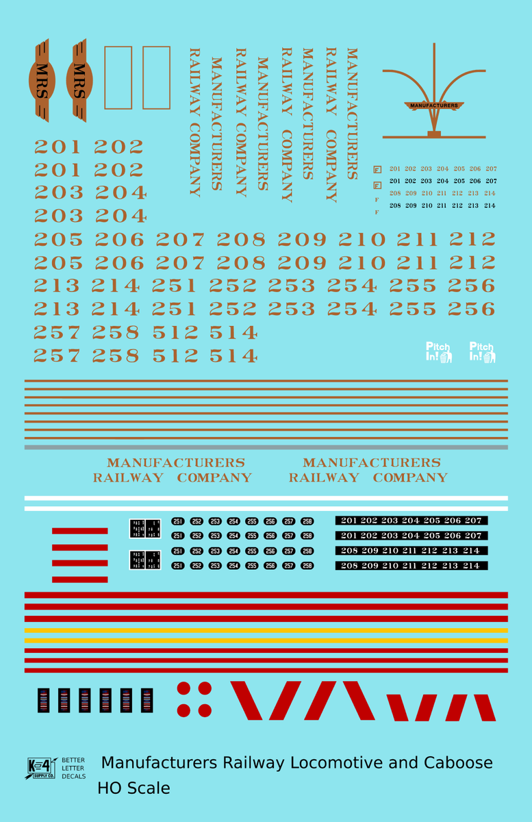 Manufacturers Railway Diesel Locomotive and Caboose Gold and Red - Dec ...