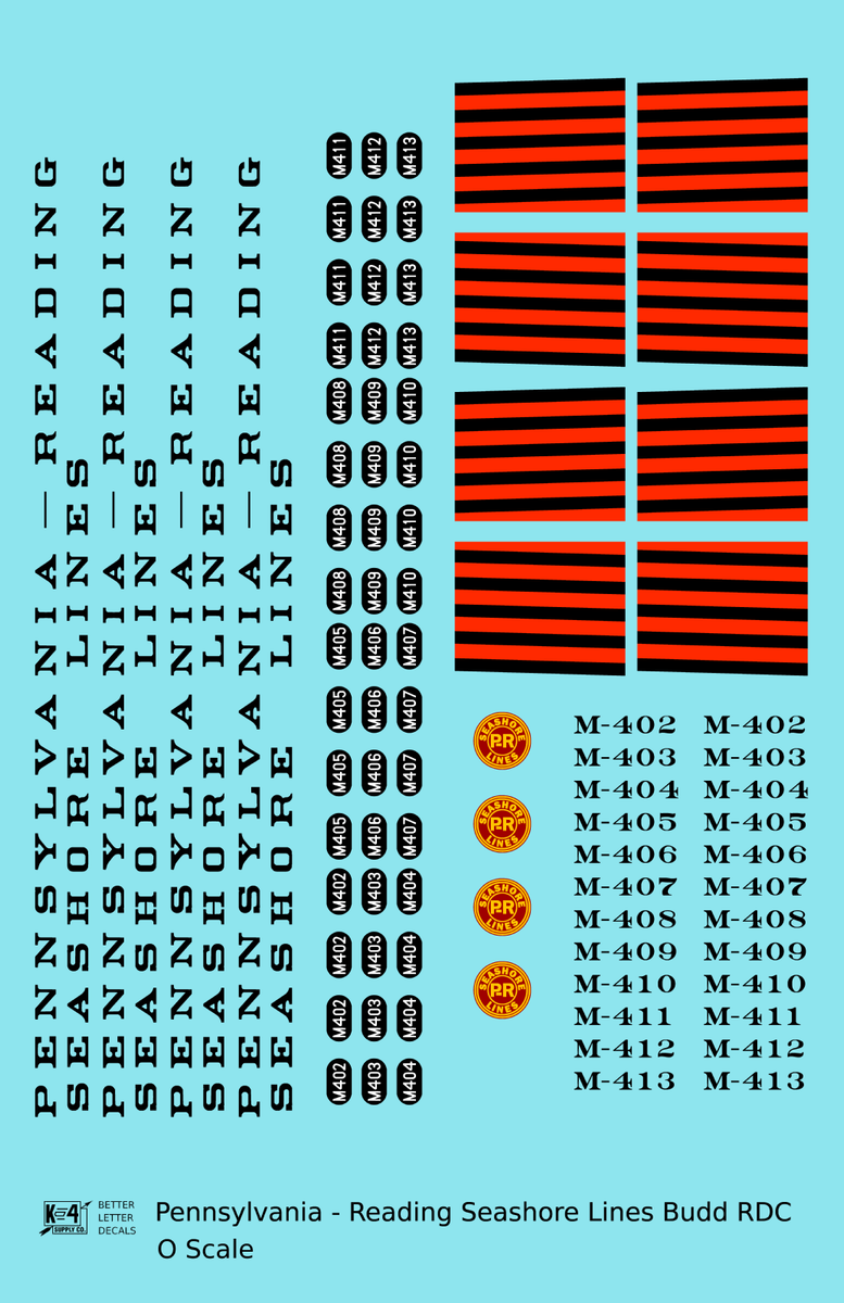 Pennsylvania Reading Seashore Lines PRSL Budd RDC Rail Diesel Car Blac ...