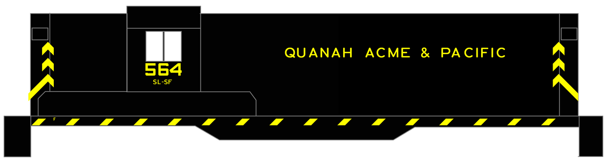 Quanah Acme and Pacific Hood Diesel Yellow Frisco Scheme - Decal - Cho ...