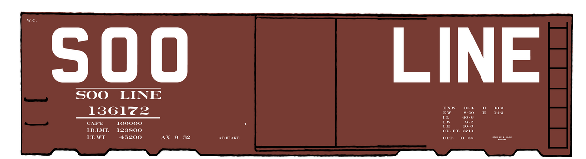 Soo Line 40 Ft Boxcar White Block Letter - Decal - Choose Scale – K4 ...