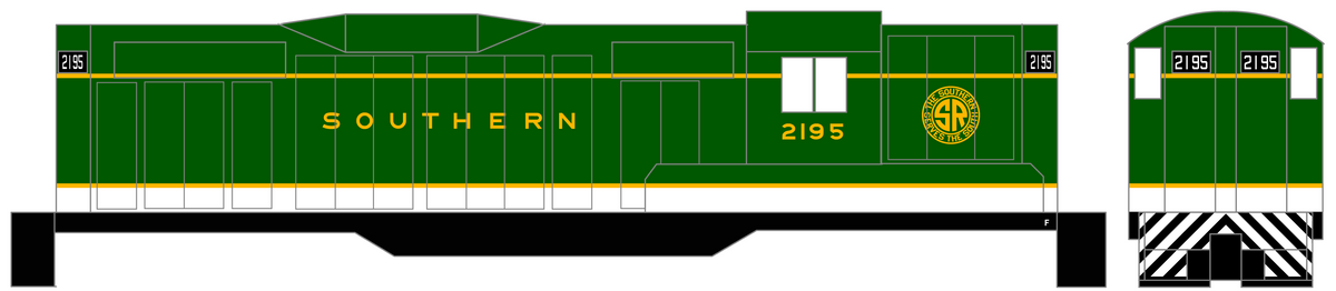 Southern Railway Diesel Locomotive Gold Green Scheme - Decal - Choose ...