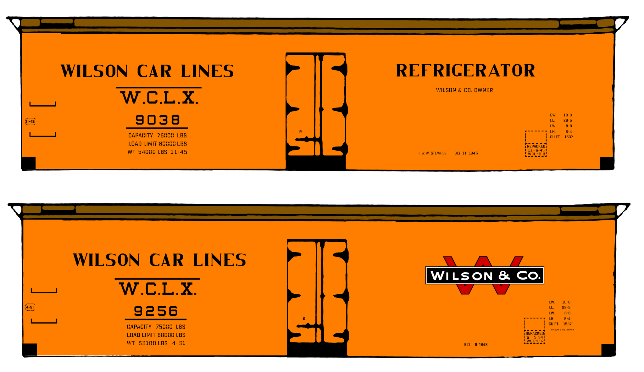 Wilson Car Lines Wood Ice Reefer Black - Decal - Choose Scale – K4 ...